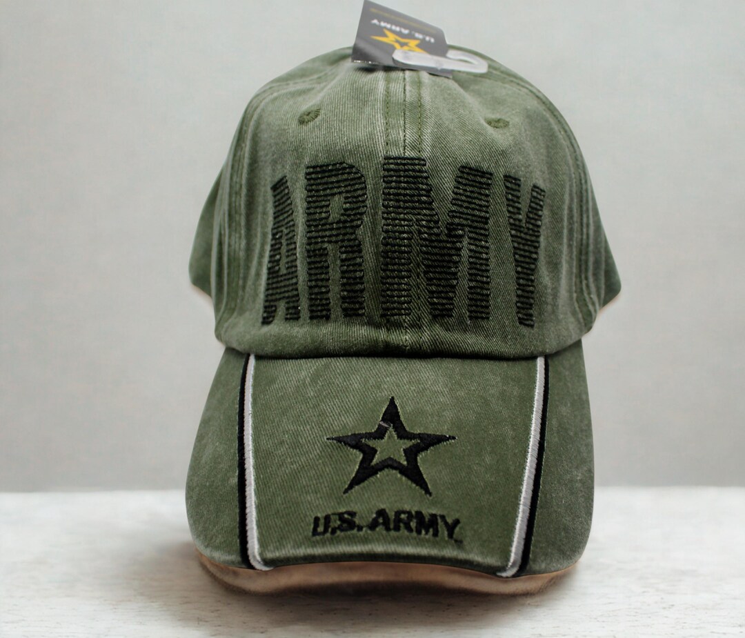 US Army Hat. Army Green Hat. Embroidered Army Baseball Cap. Army Logo ...