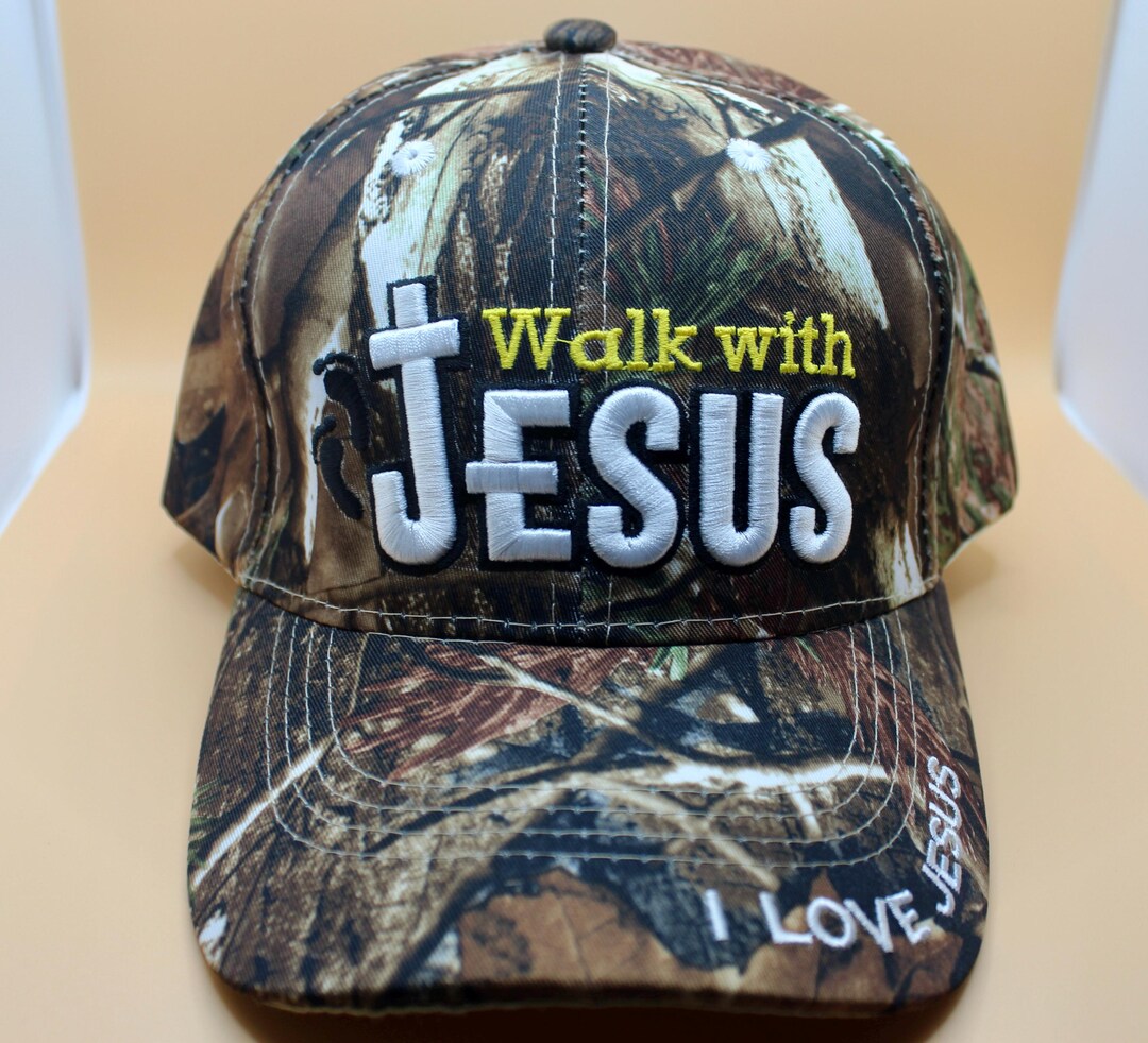 Walk With Jesus Hat. Christian Gift Hat. I Love Jesus Hat. Religious ...