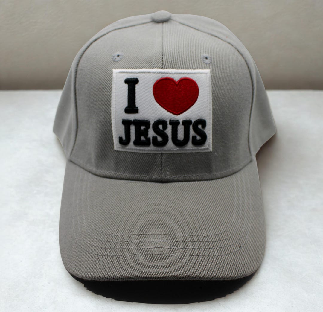 I Love Jesus Embroidered Baseball Cap. Adjustable Christian Hat ...