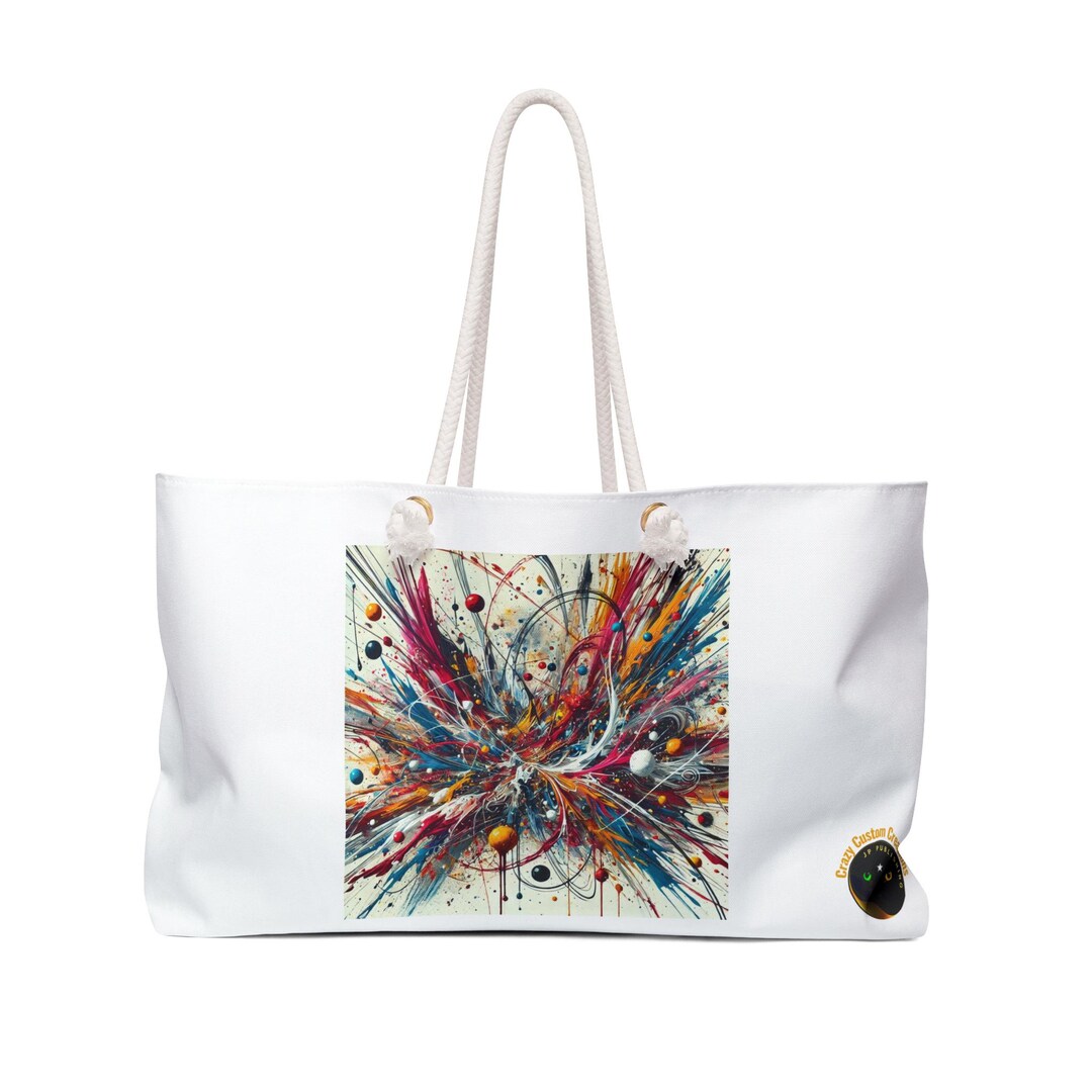 Jackson Pollock-inspired Color Explosion Tote Bag - Etsy