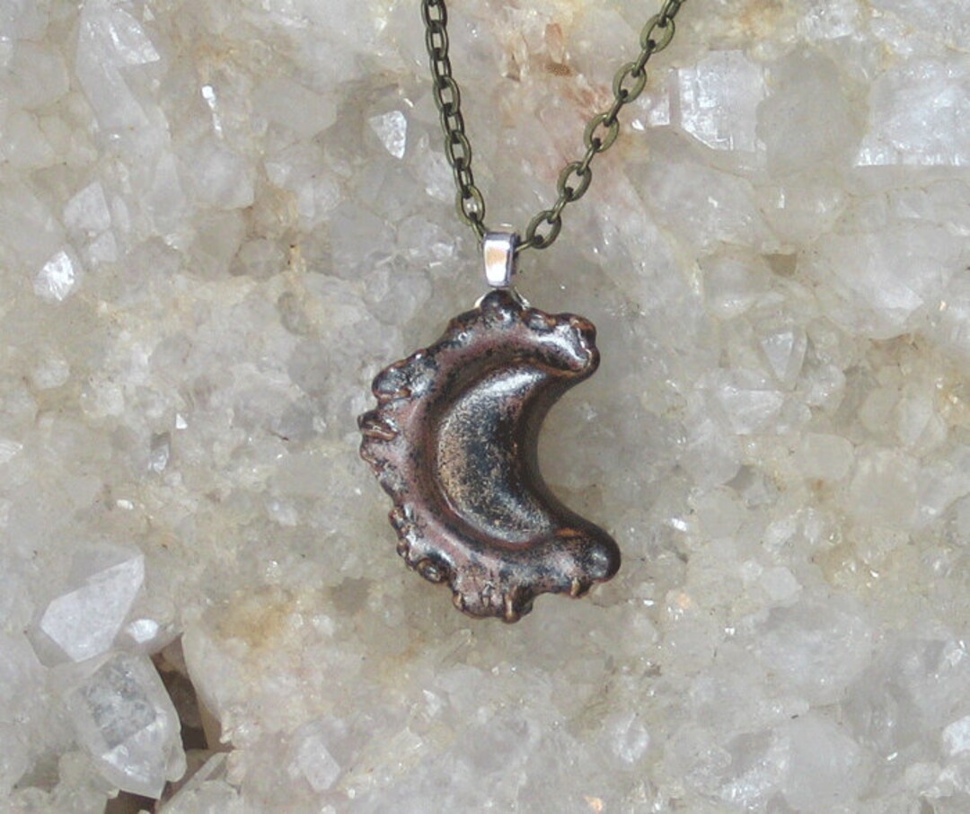 Crescent Moon Deer Antler Burr Jewelry Pendant - Etsy