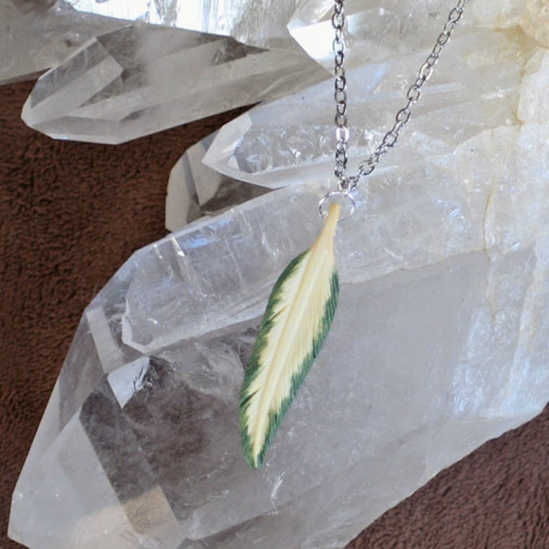 Bone Feather Pendant - Etsy