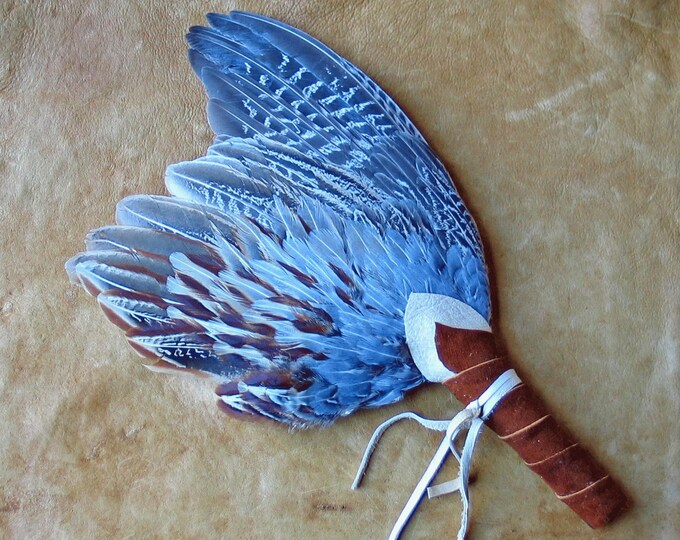 Shaman's Smudge Fan Pheasant Wing With Saddle and Cream Buckskin - Etsy