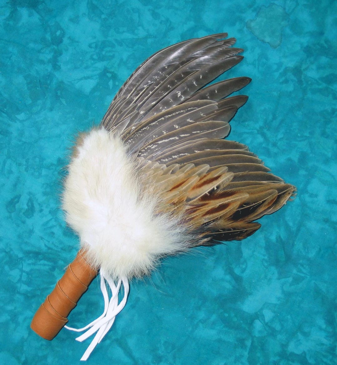 Smudge Aura Cleansing Pheasant Wing Fan With Opossum and Red Fox Fur - Etsy