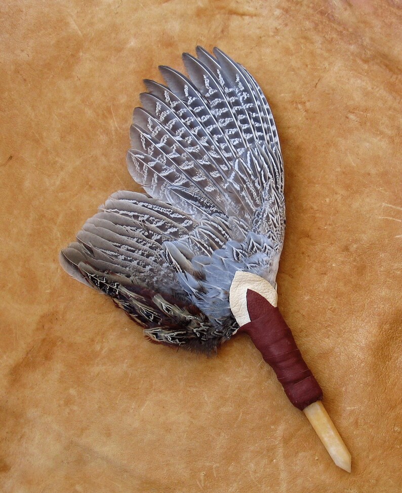 Smudge and Aura Cleansing Pheasant Fan With Yellow Calcite Wand - Etsy