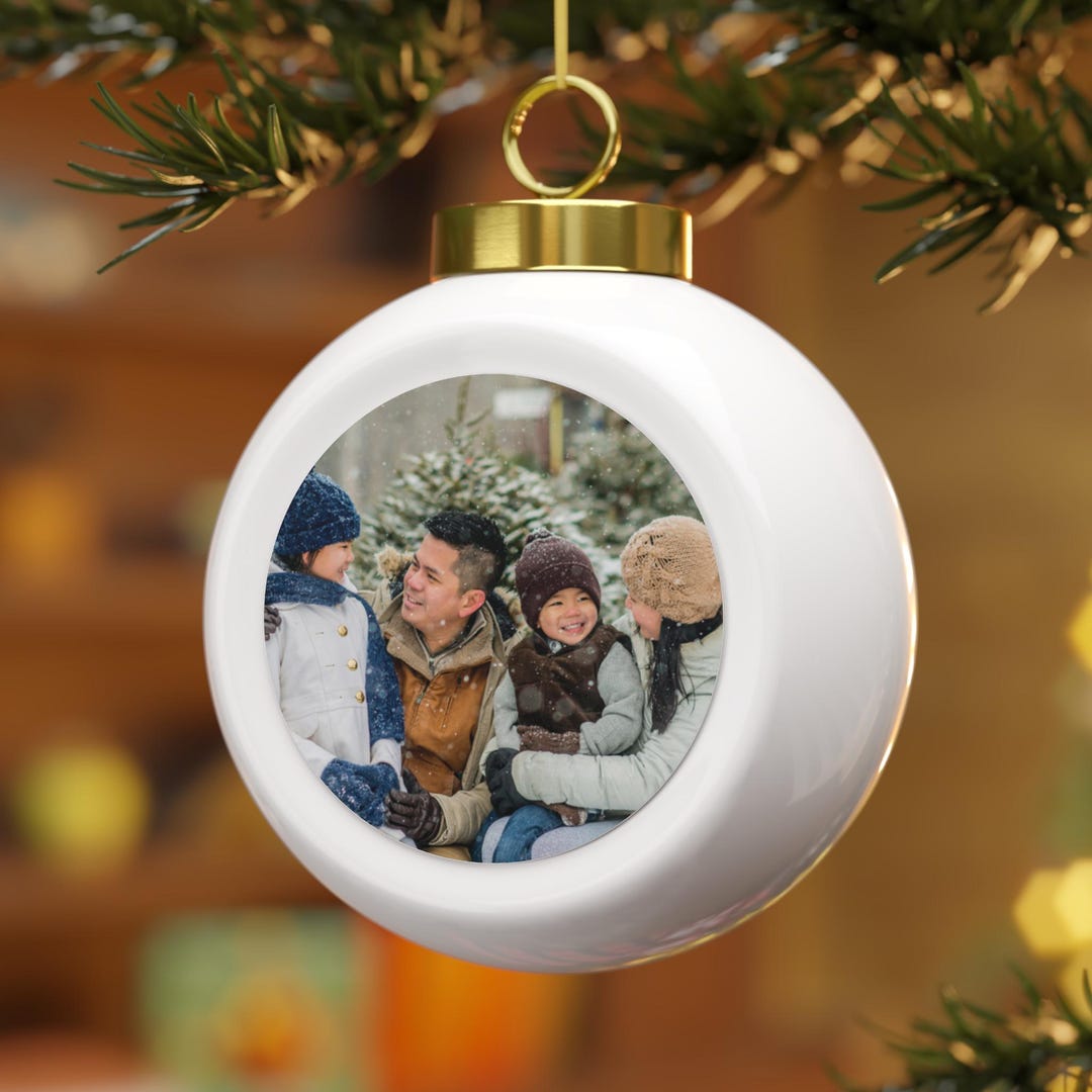 Personalized Christmas Ball Ornaments, Custom Family Photo Christmas ...