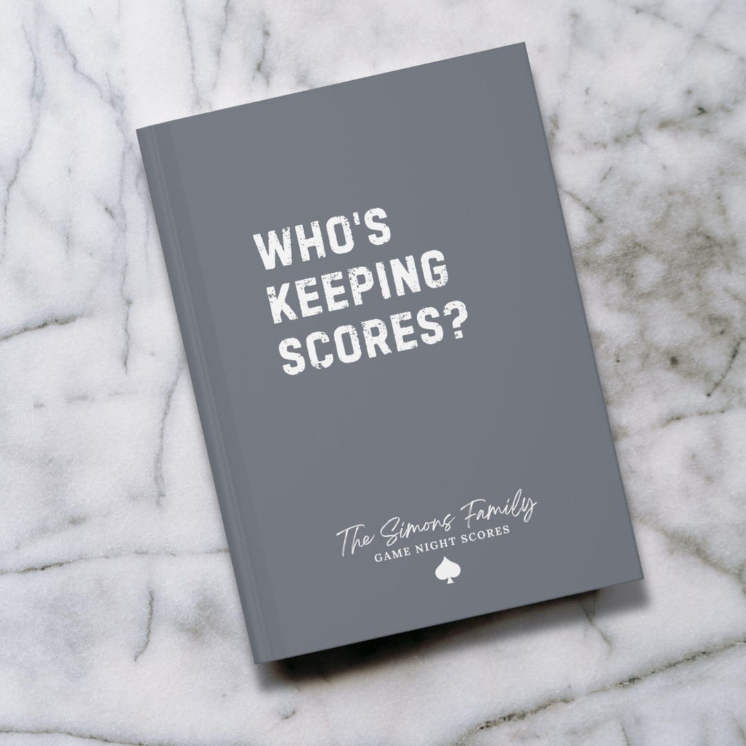 Personalized Games Night Score Book for Couples, Couples Board Game ...