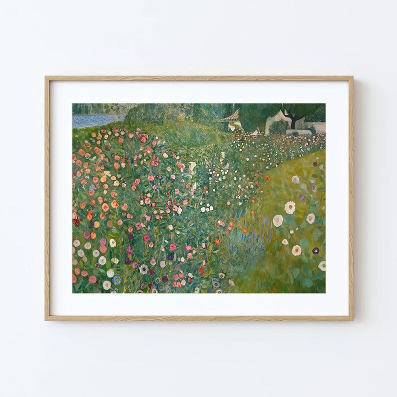 Gustav Klimt Poster: Extended Italian Garden Landscape (premium Giclée ...