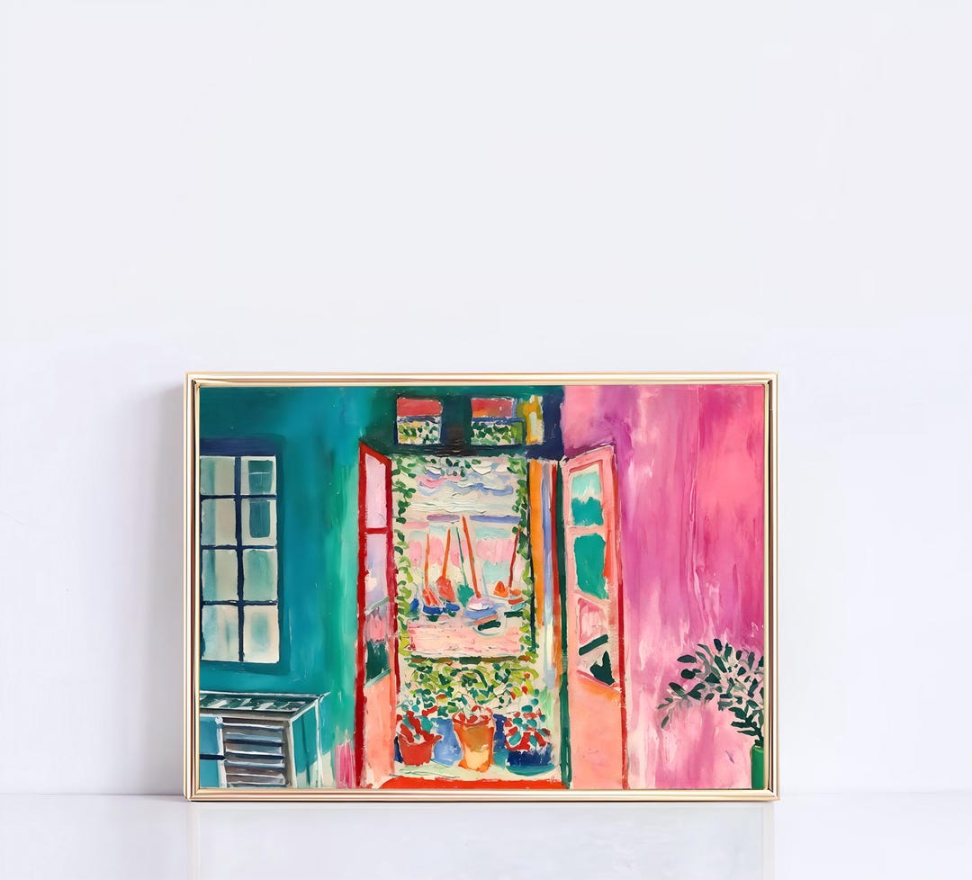 Henri Matisse Open Window Poster, Extended Coastal View Art Print ...
