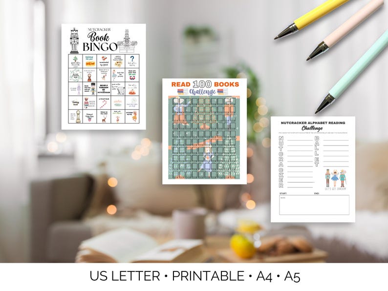 Nutcracker Ballet Reading Challenge Bundle: Bingo, Tracker (PDF ...