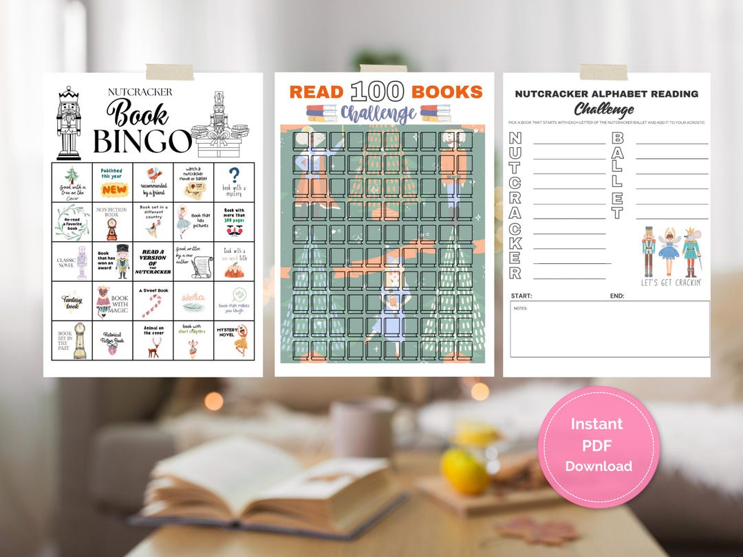 Nutcracker Ballet Reading Challenge Bundle: Bingo, Tracker (PDF ...