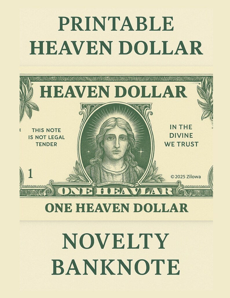 Manifestation One Dollar | Printable Spiritual Currency (PDF) - Etsy UK