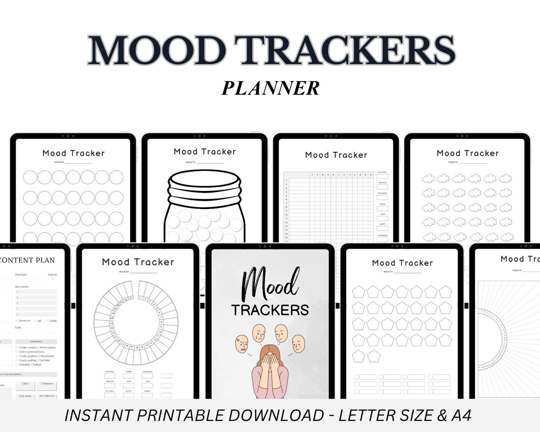 Mood Tracker Spreadsheet, Mood Sheets Template, Daily Mood Tracker ...