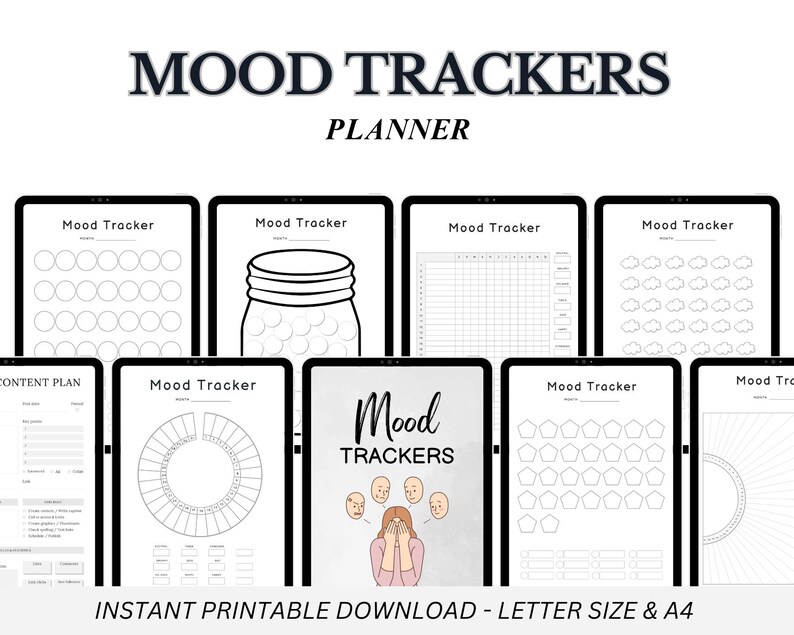 Minimalist Mood Tracker Spreadsheet – Organize Your Mind - Etsy