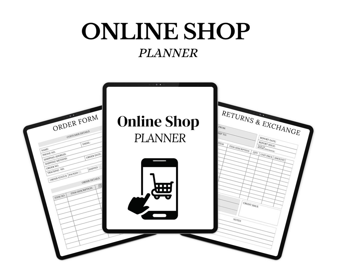 Online Shop Planner Printable, E-commerce Business (digital Download ...