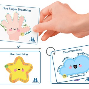 12 Mindfulness Breathing Cards – Printable PDF for Kids | Bilingual (EN ...