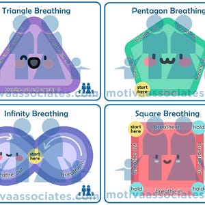 12 Mindfulness Breathing Cards – Printable PDF for Kids | Bilingual (EN ...