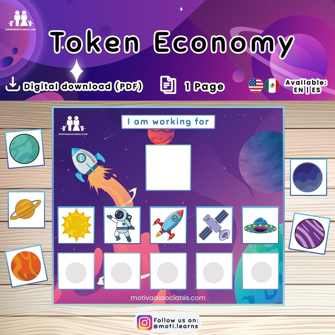 Token Economy Board – Planets Theme | Printable PDF | ABA Behavior ...