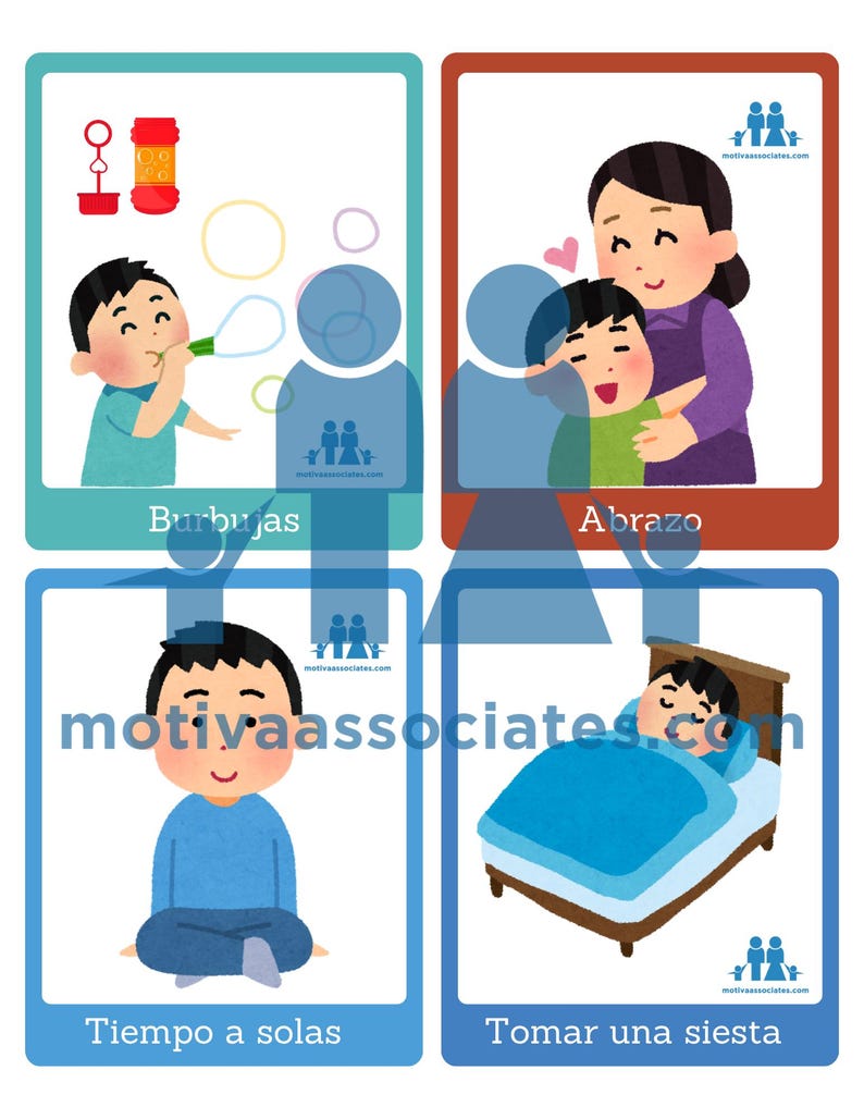 Bilingual Self-regulation Cards: Calm Down Strategies for Kids (PDF ...