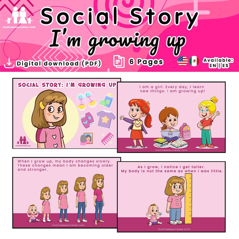 Growing up Social Story: Printable Learning PDF for Kids (english ...