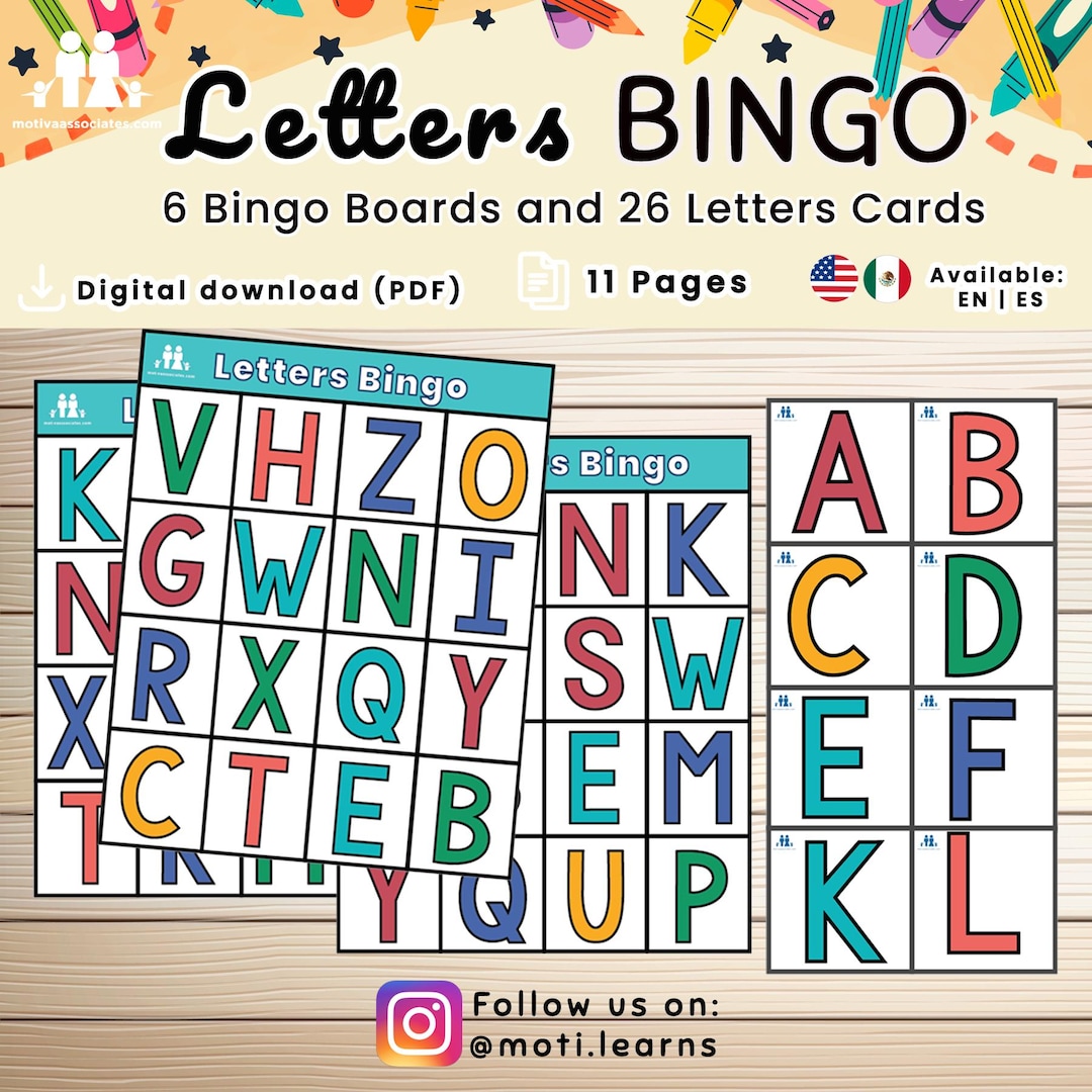 Letters Bingo Game | Alphabet Learning Printable for Kids | Speech ...