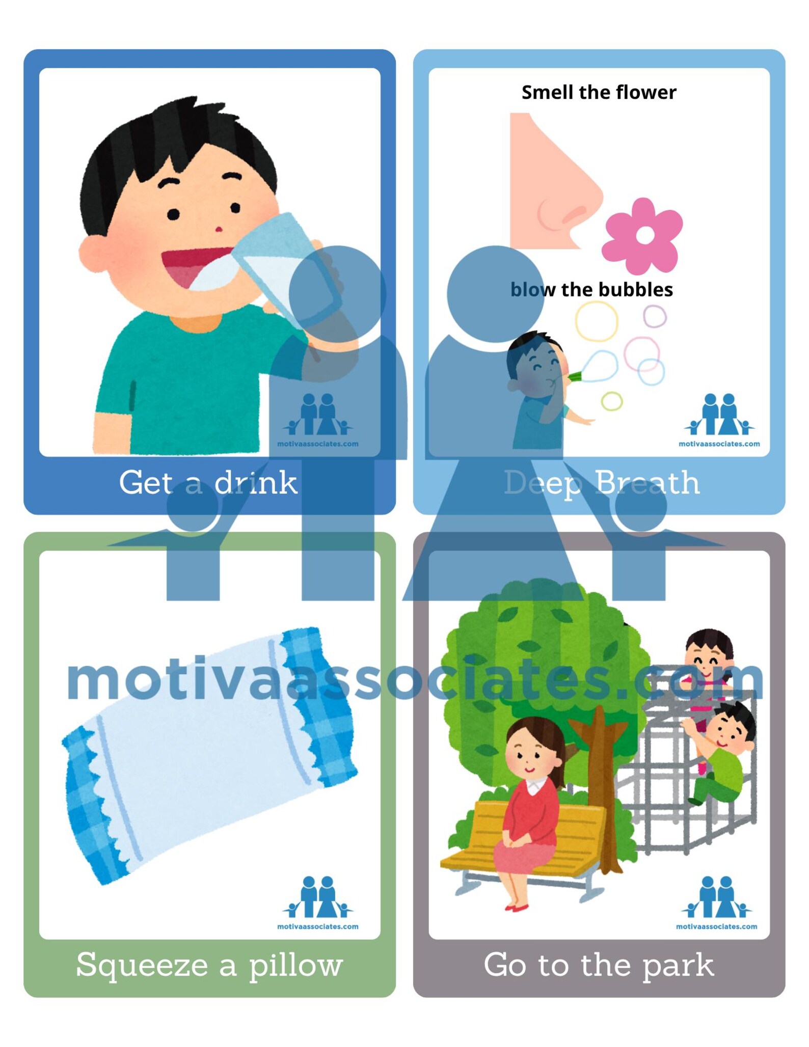 Bilingual Self-regulation Cards: Calm Down Strategies for Kids (PDF ...