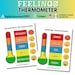 Feelings Thermometer / Termometro De Emociones (english & Spanish) - Etsy