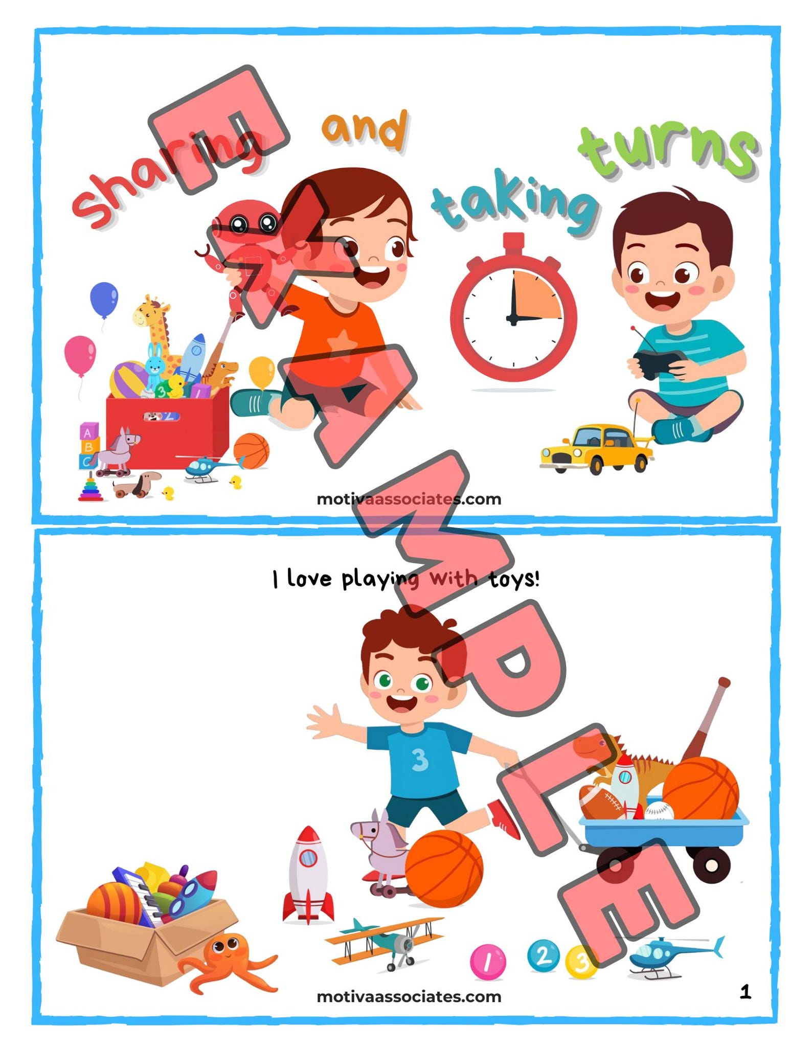 Social Story - Sharing and Taking Turns / Compartir Y Tomar Turnos ...