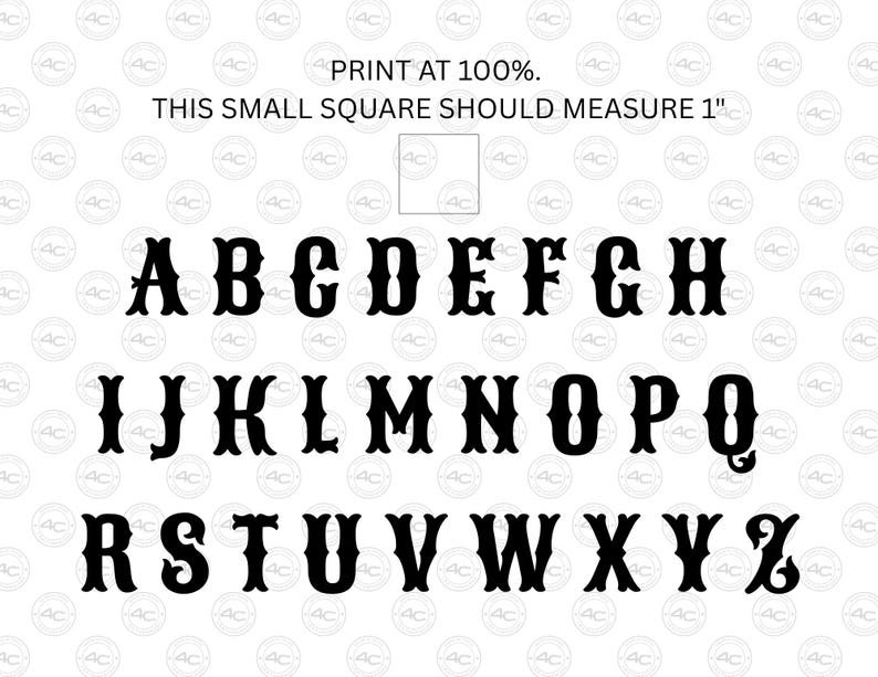1" Font for Leatherwork (pack of 3) - Etsy