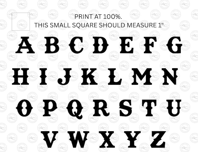 1" Font for Leatherwork (pack of 3) - Etsy