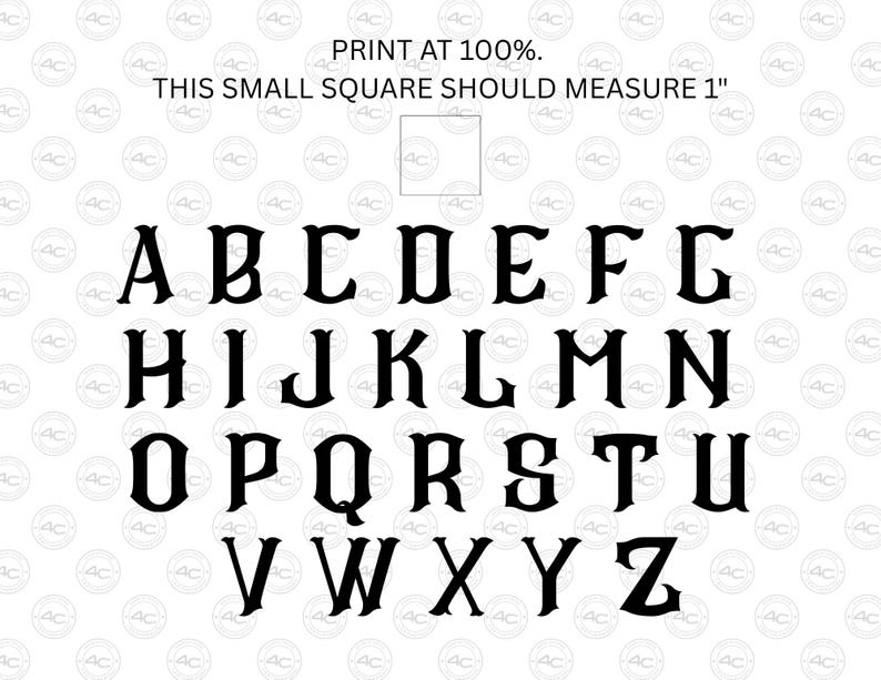 1" Font for Leatherwork (pack of 3) - Etsy