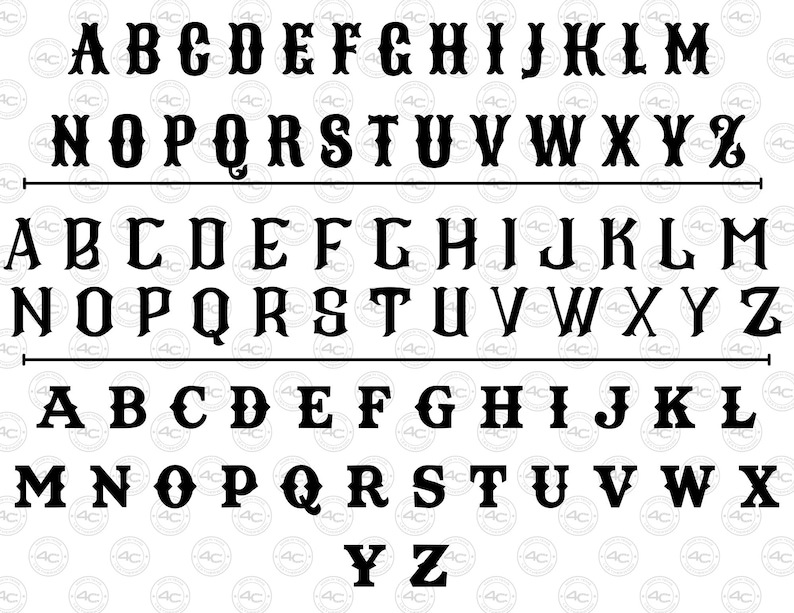 1" Font for Leatherwork (pack of 3) - Etsy