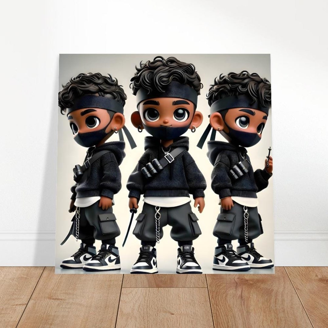 Kemo the Modern Hip-hop Ninja Foam Wall Art Cool Anime-style Urban ...