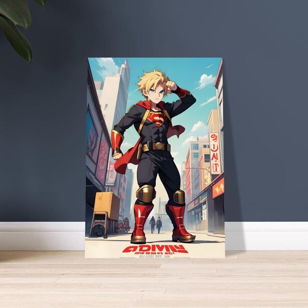 Adivin the Power Kid Foam Wall Art Bold Anime Superhero Decor Perfect ...