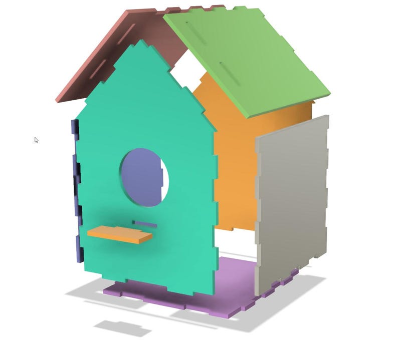 Laser Cut Birdhouse File | 3mm Material | Digital Download - Etsy