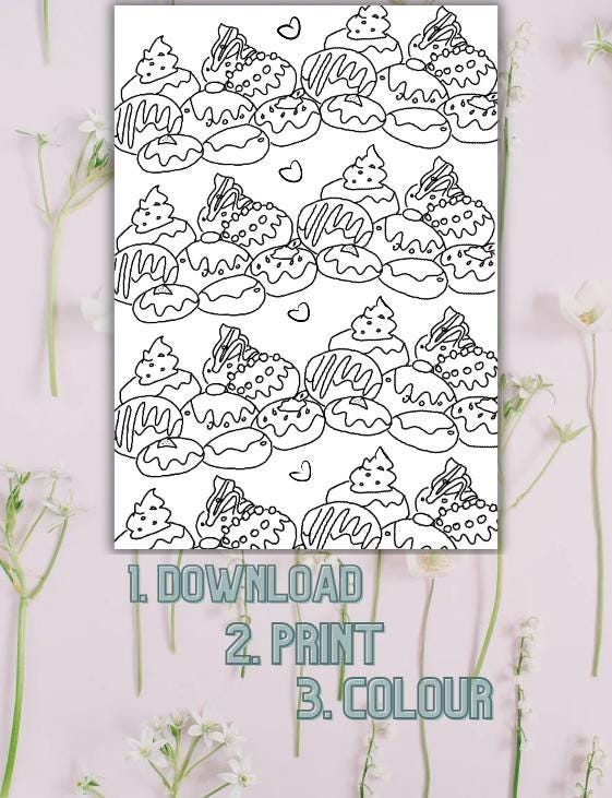 Fun Chanuka Colouring Pages, Handrawn, Doodle Style Hanukkahq Digital ...