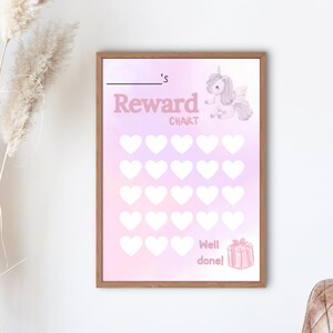 Unicorn Reward Chart for Kids, Printable Behavior Chart, Chore Chart ...