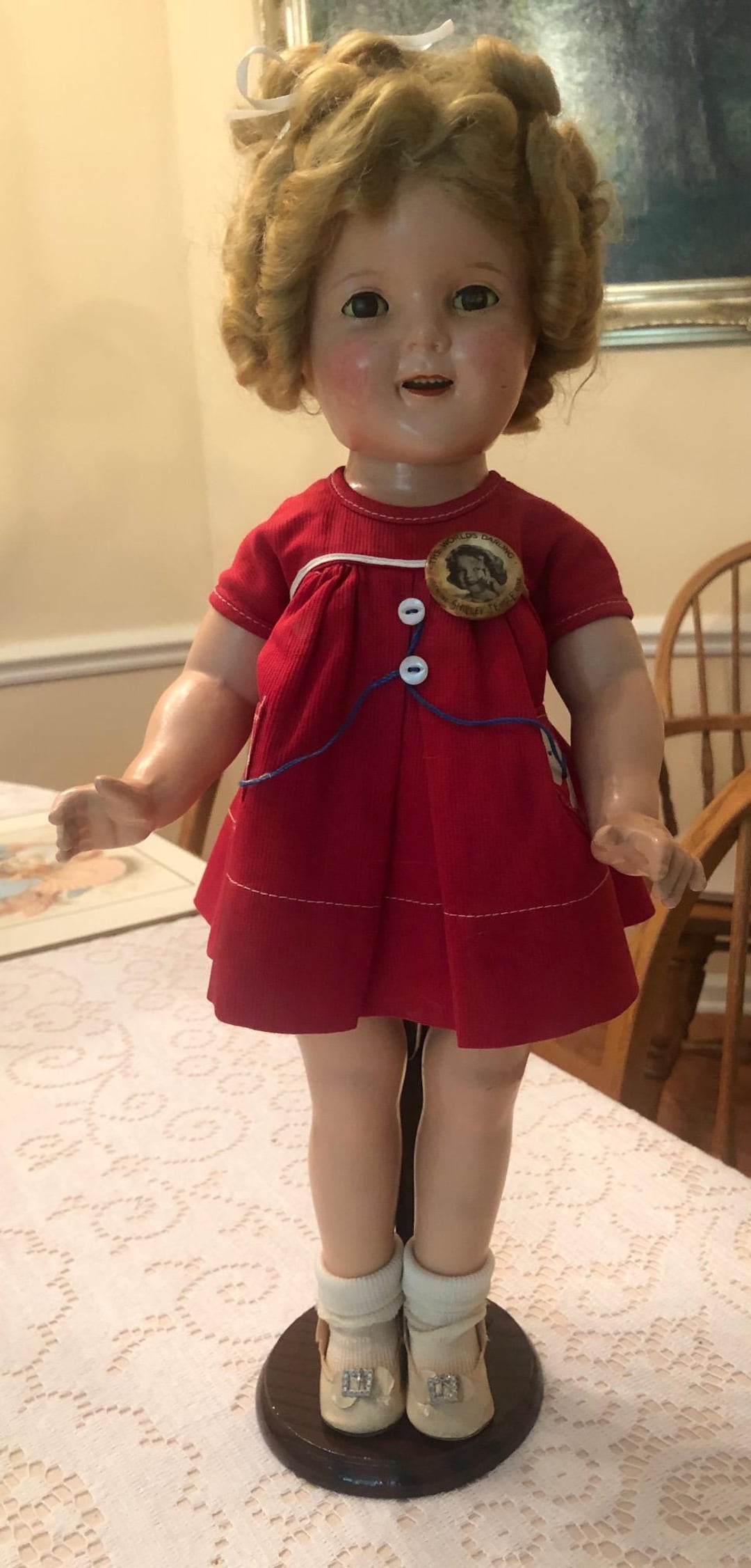 1935 18-inch Composition Shirley Temple Doll in Scottie Dog Dress - Etsy