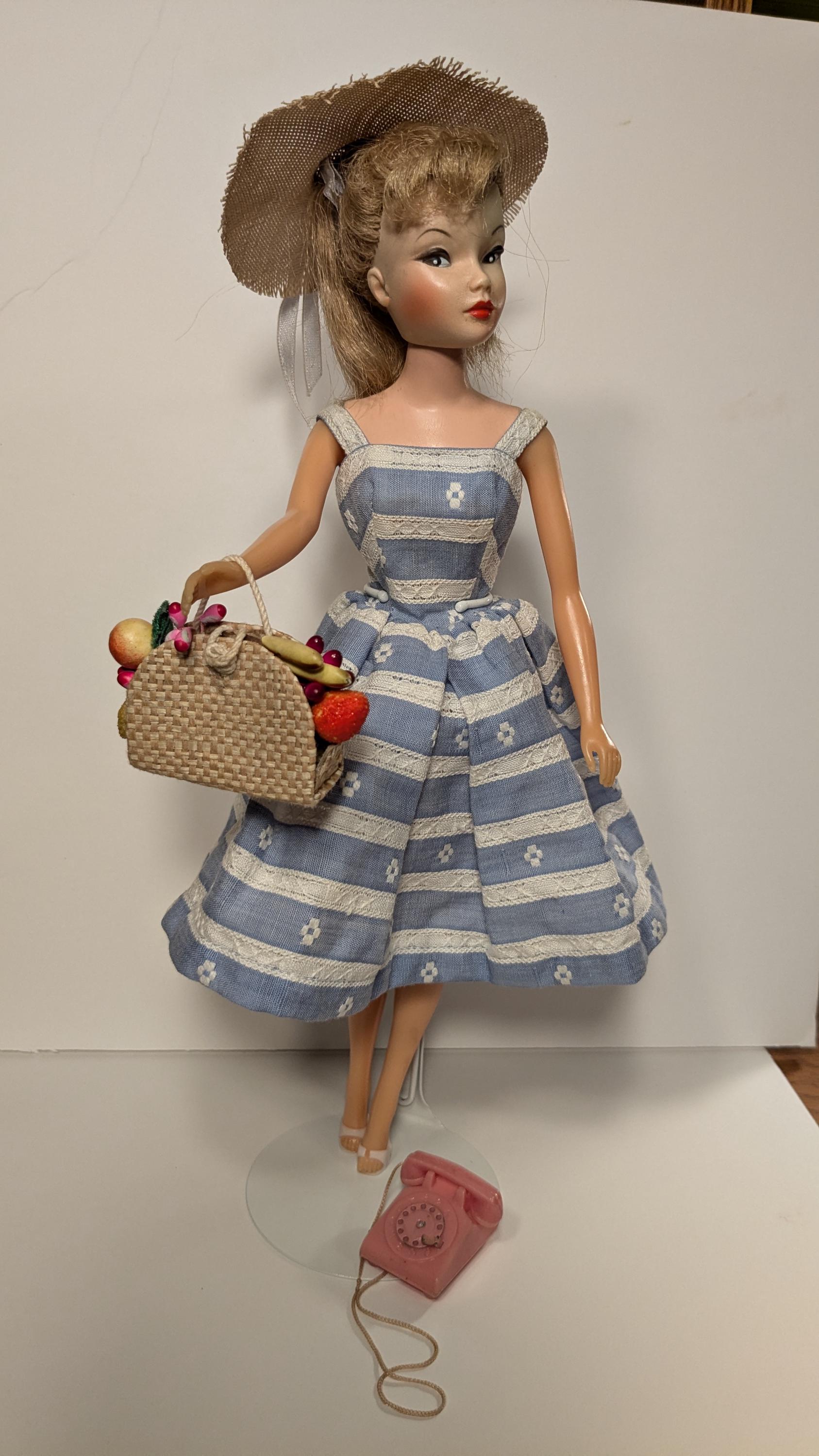 1962 Uneeda Miss Suzette Doll Wearing a Barbie Suburban Shopper Outfit ...