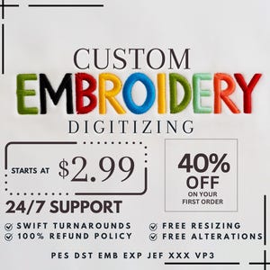 Custom Embroidery Digitizing, Custom Logo Digitizing, Embroidery Digitizing Service, Image ...