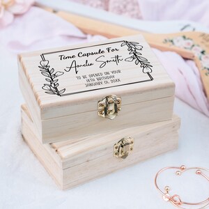 Personalized Baby Keepsake Box, First Birthday Time Capsule, Custom ...