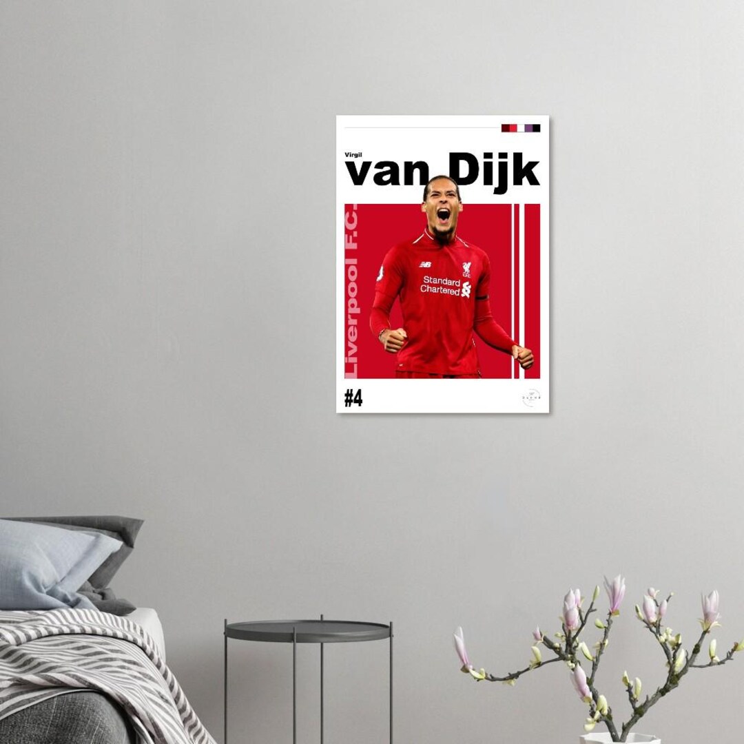 Virgil Van Dijk Poster | Stunning Football Art | Perfect Gift for Fans ...