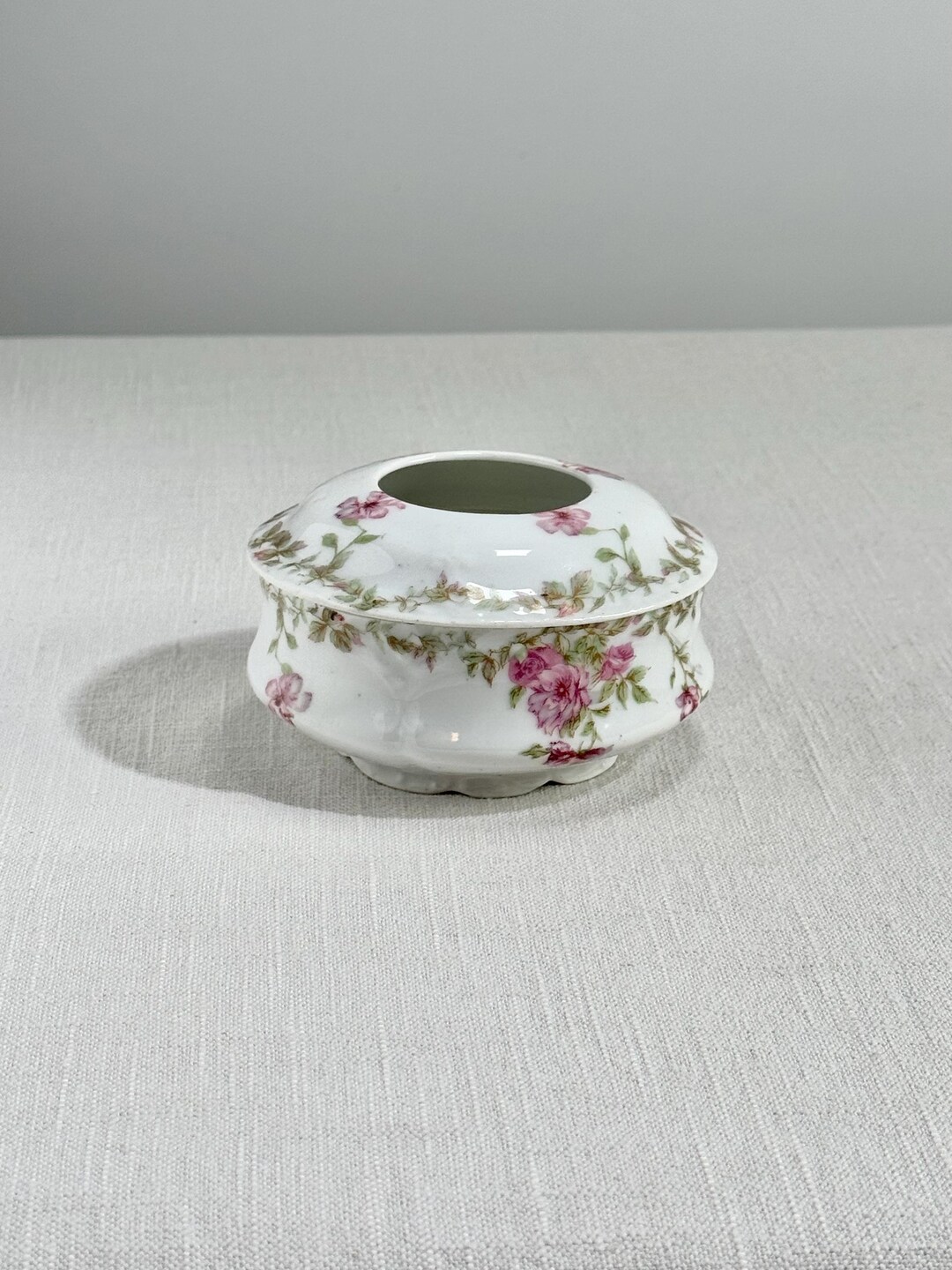 Vanity Container Antique Hair Receiver Bavarian Porcelain Hair Receiver ...