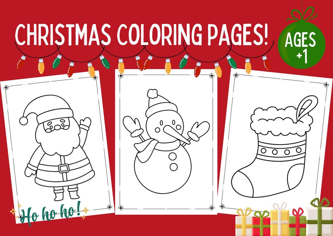 Magical Christmas Coloring Pages for Toddlers (suitable for Ages 1 and ...