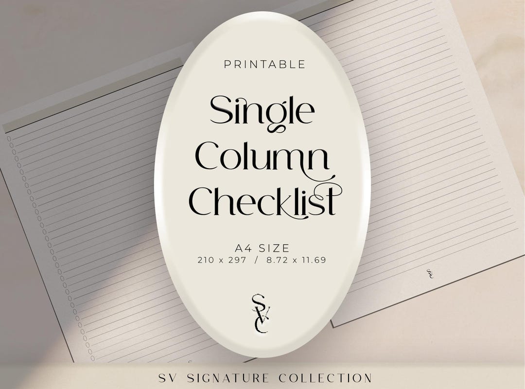 A4 Checklist Printable, Luxury to Do List Planner Insert, Kikki K List ...