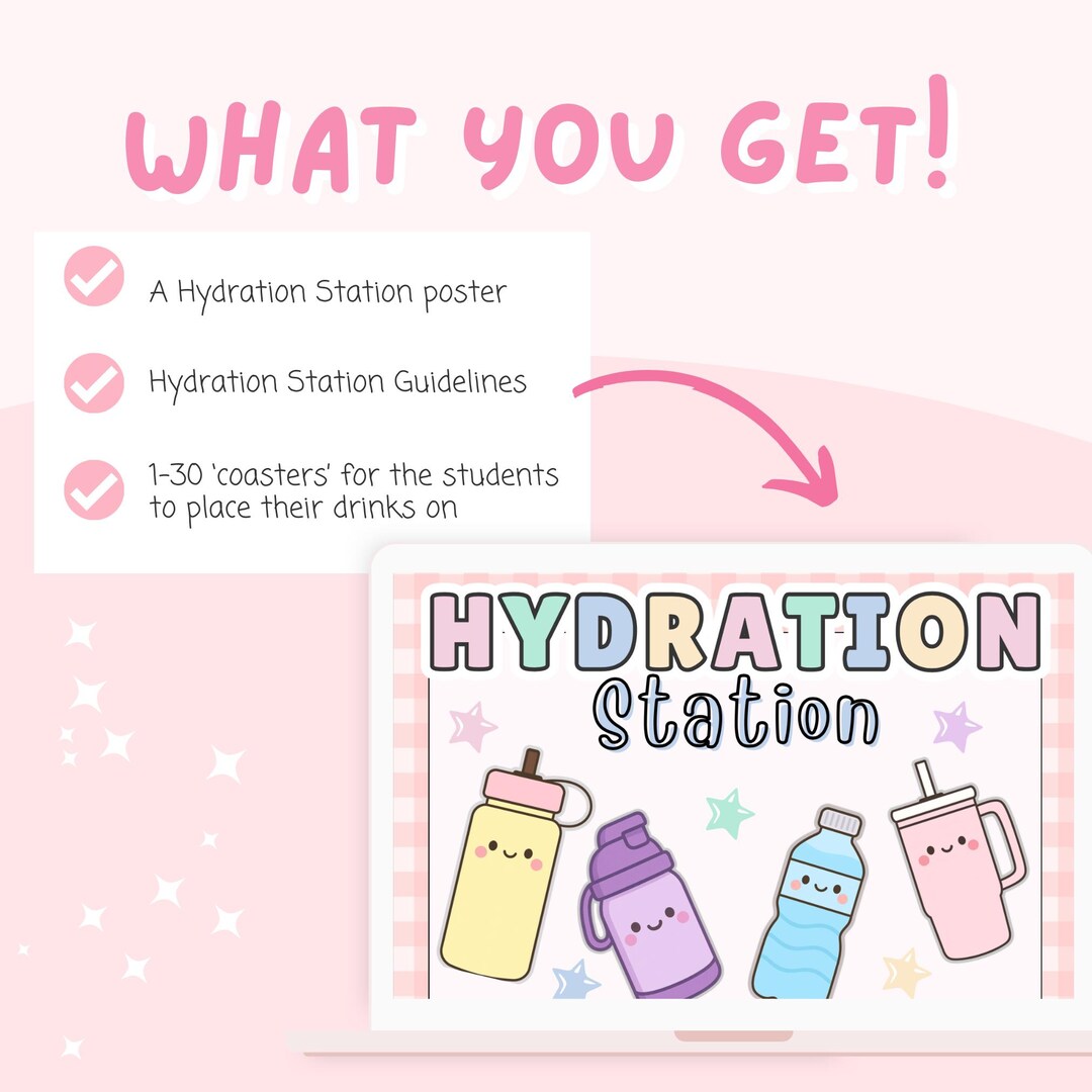 Hydration Station Poster | Also Includes Guidelines and Numbered ...