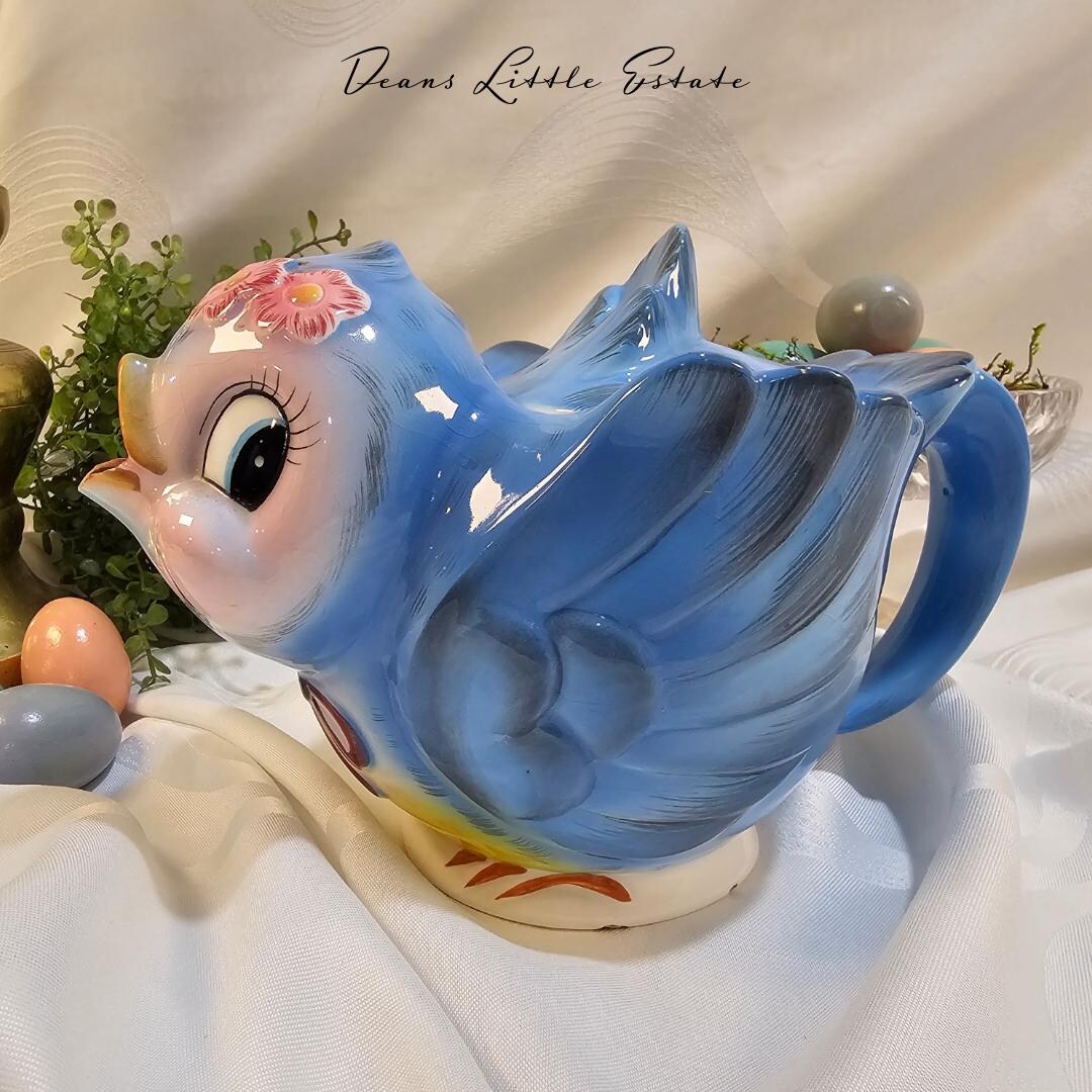 Vintage 1950s Lefton Bluebird Teapot - Etsy