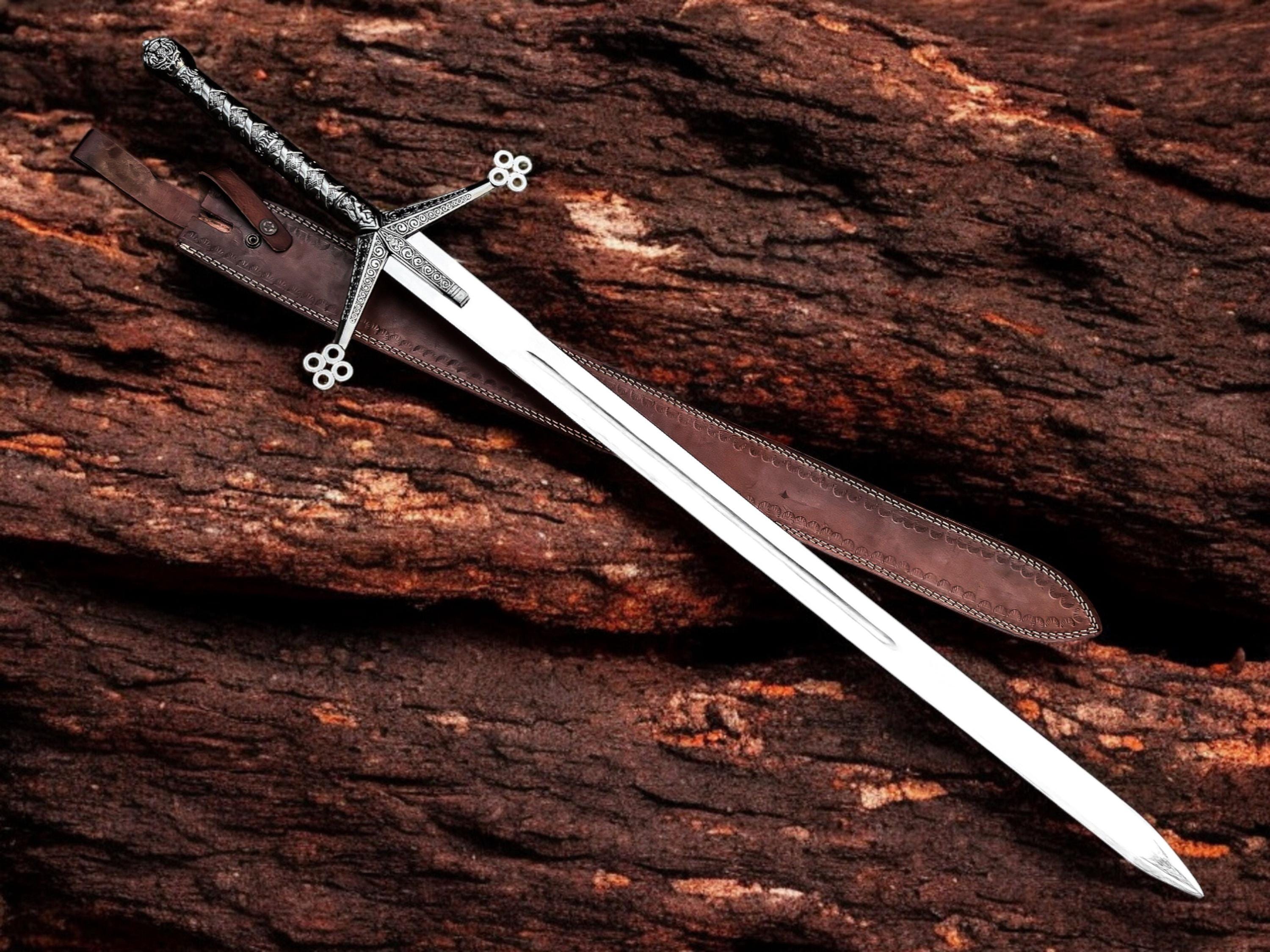 Handmade Scottish Claymore Sword J2 Steel Highland Claymore Black ...