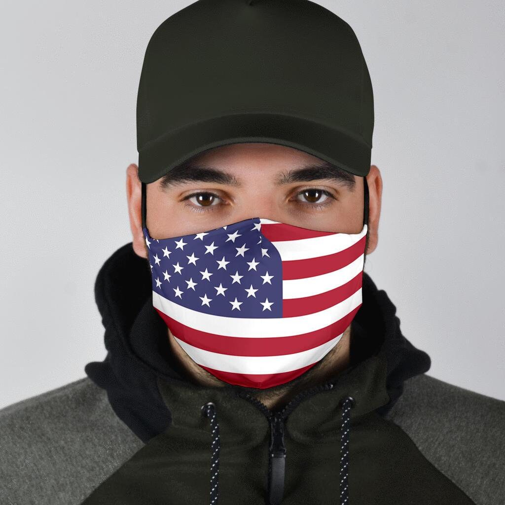 American Flag Reusable Face Mask with Filter Pocket Unisex | Etsy