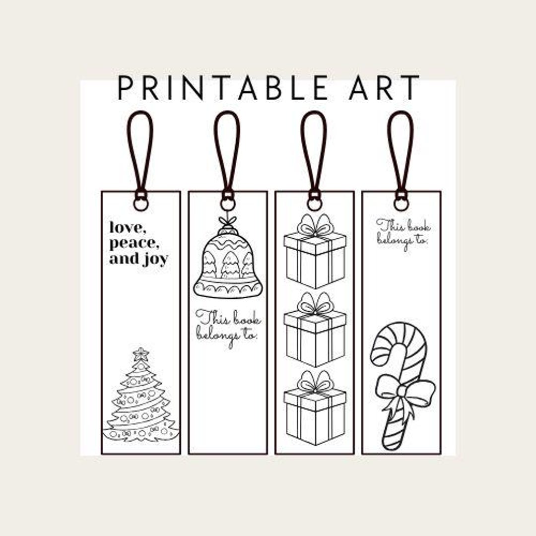 Color Me, Bookmark Christmas Edition - Etsy
